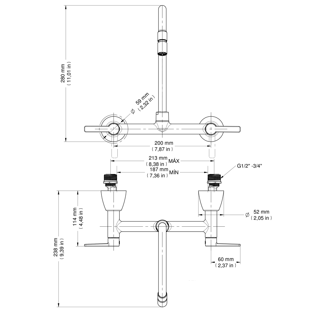 Torneira Misturador Para Cozinha Docol Gali De Parede Cromado