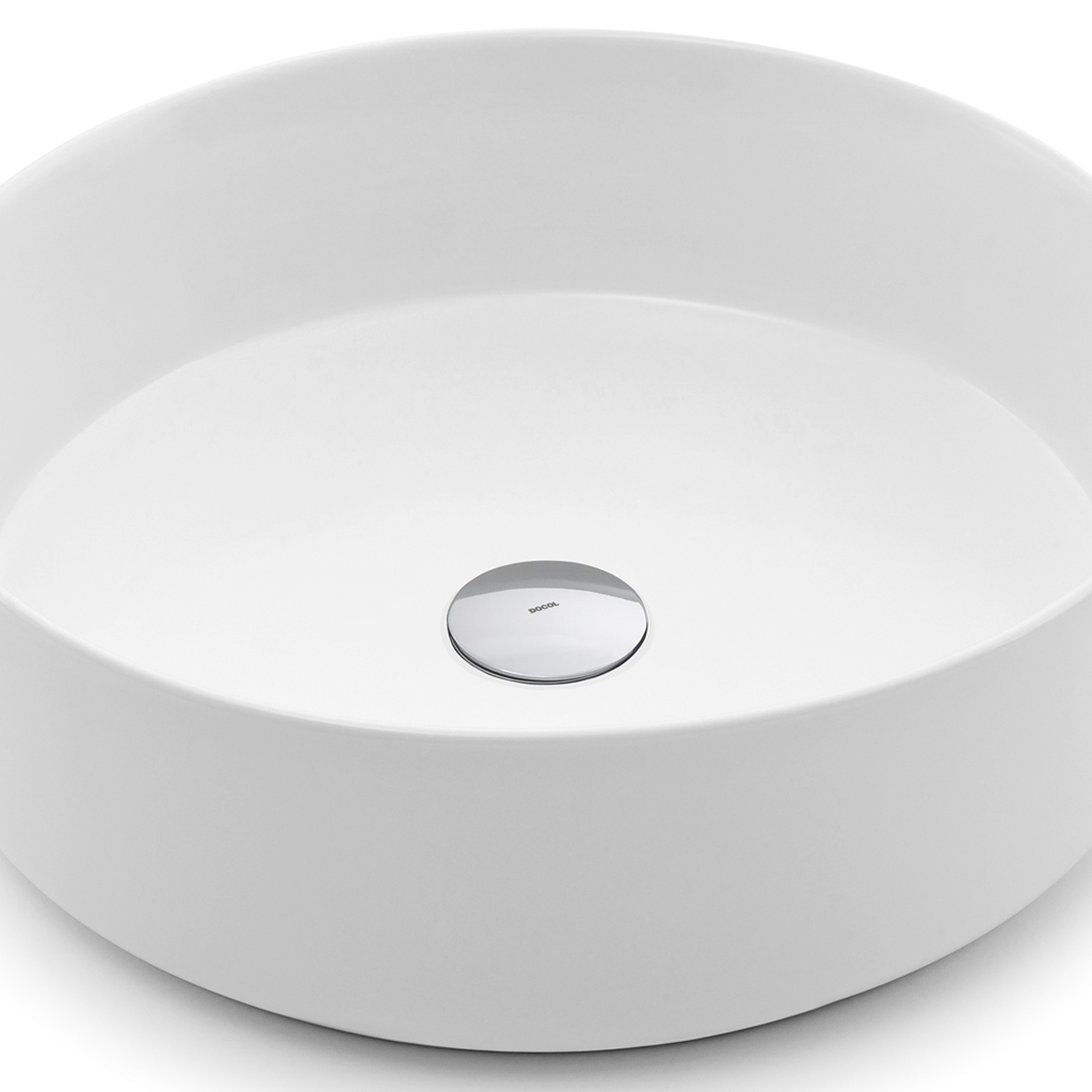 Cuba de Apoio Redonda Docol Arte 36x36 Branca Esmaltada