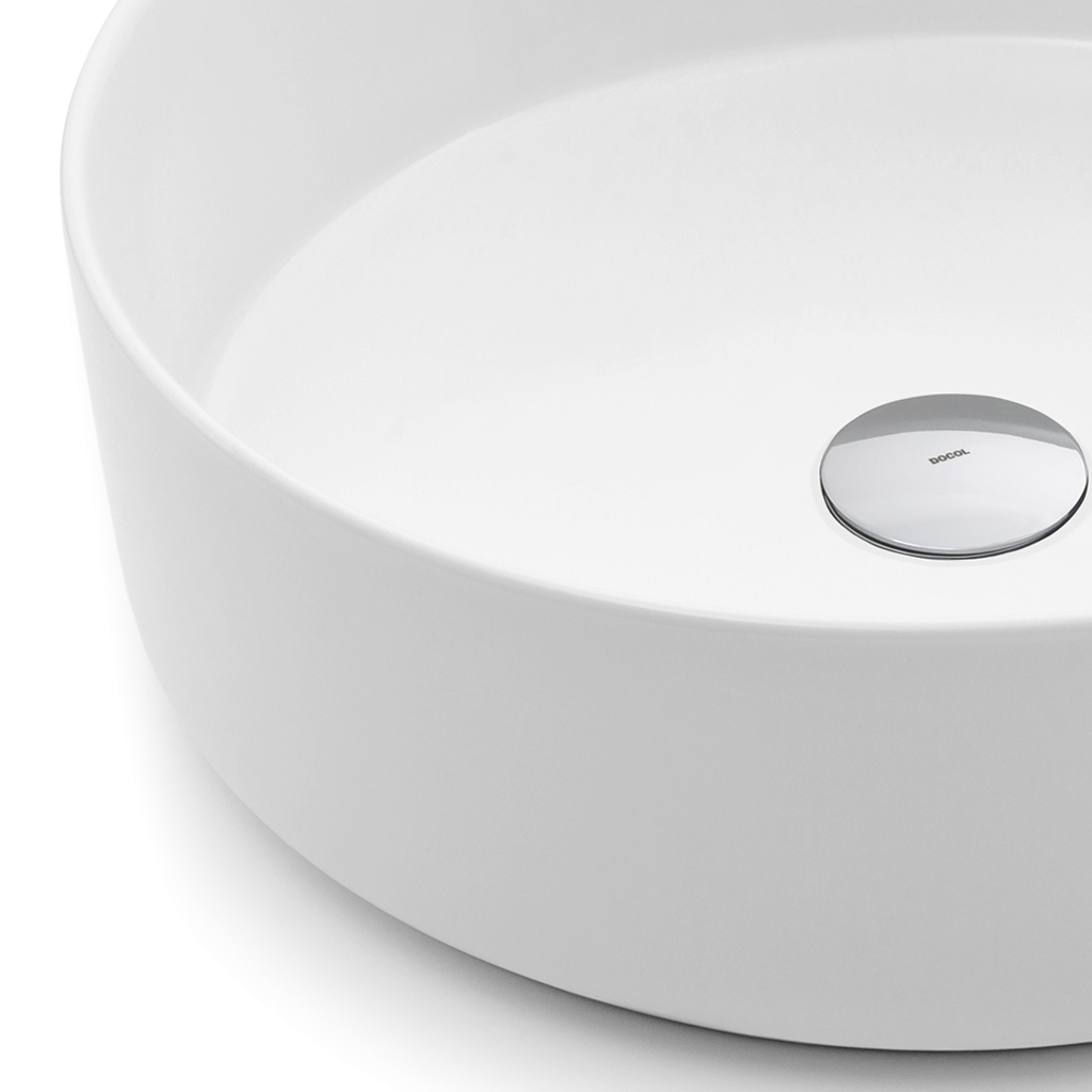 Cuba de Apoio Redonda Docol Arte 36x36 Branca Esmaltada