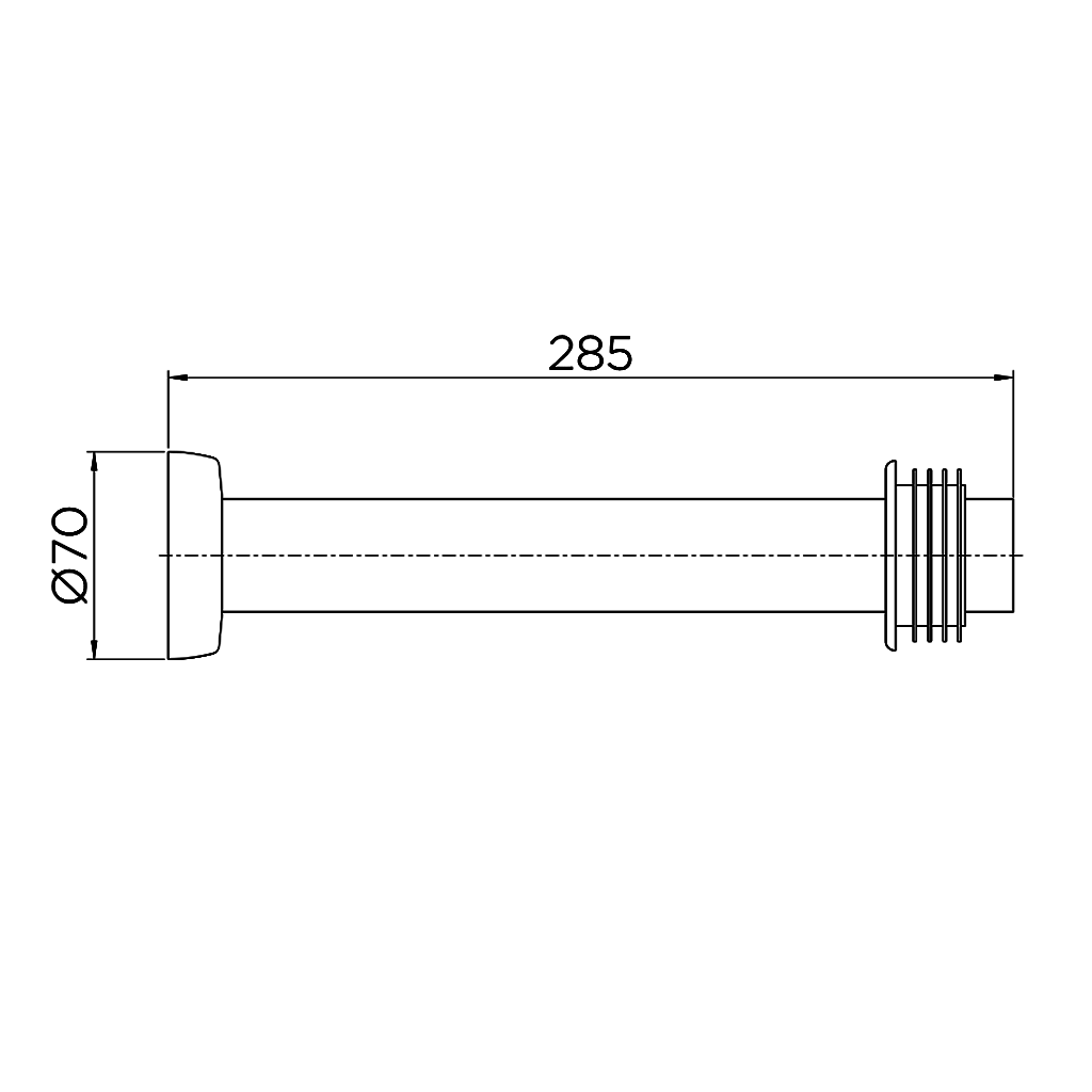 Tubo de Ligação para Bacia Sanitária Docol 30cm Cobre Escovado