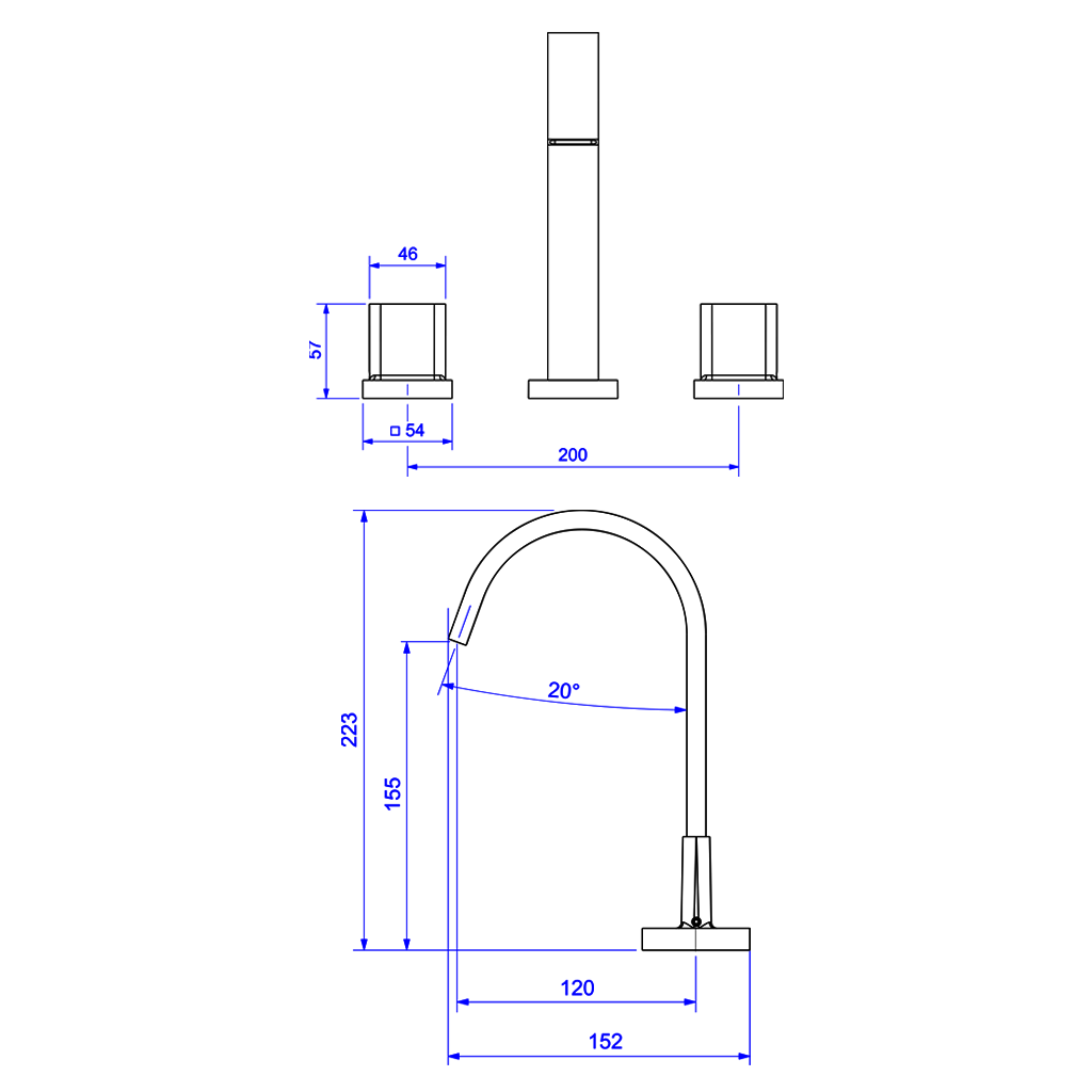 Misturador Deca Polo 1877.BL33.MT de Bancada Black Matte