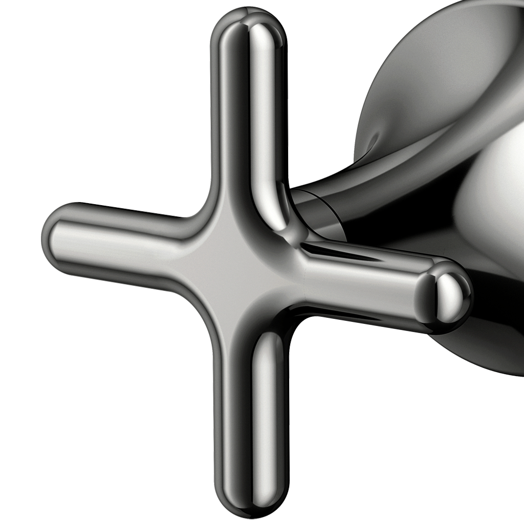 Acabamento Registro Docol Liss Base Deca Grafite Polido | Copalux